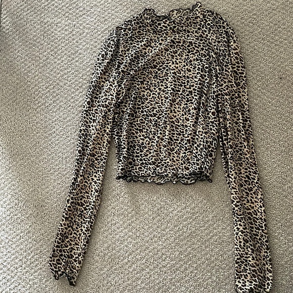 SHEIN | Tops | Shein Animal Print Long Sleeve Turtle Neck | Poshmark